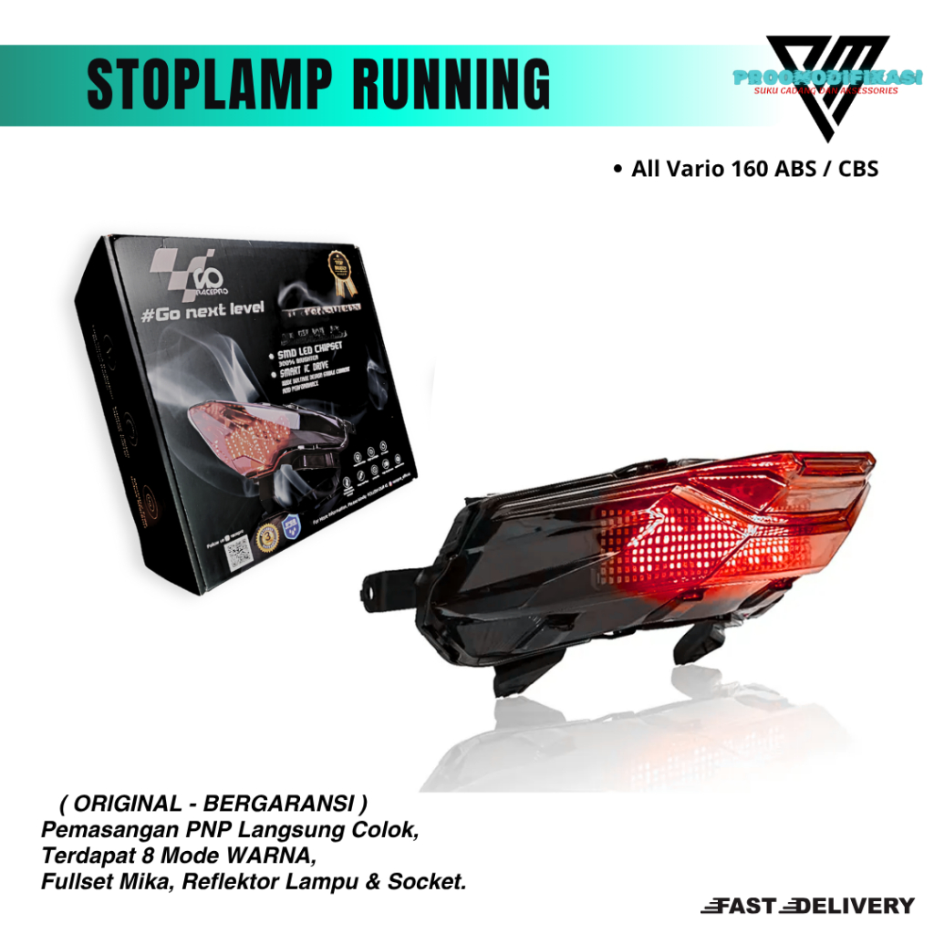 Jual Lampu Stop Vario 160 Running Stoplamp Honda Vario 160 LAMPU REM ...