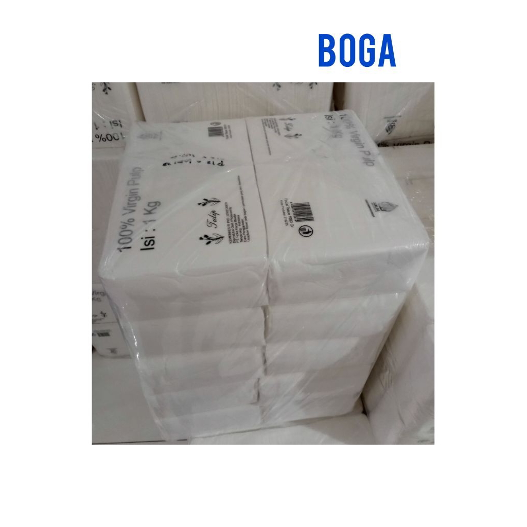 Jual TISSUE FACIAL TULIP 1KG 1000GRAM paket 1 BAL 10 PCS TISU TULIP ...