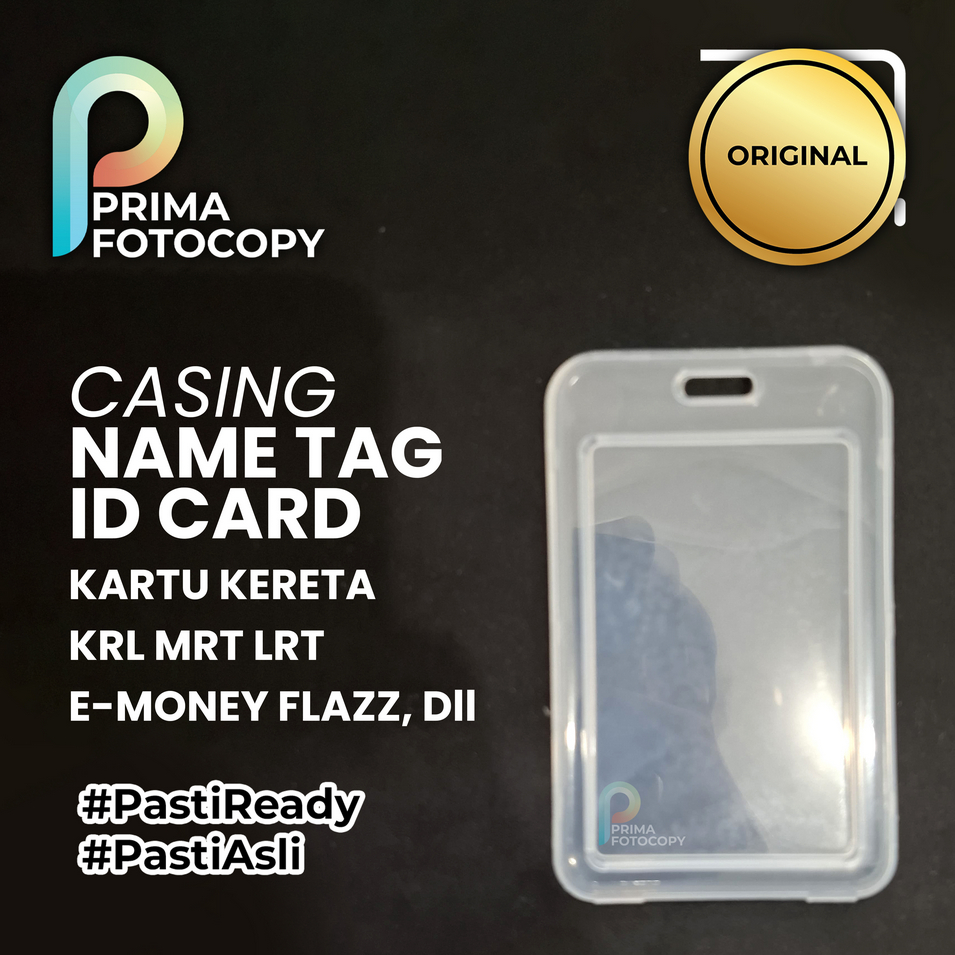 Jual Tempat ID Card Transparan 2 Sisi Kartu Casing Kartu Kereta KRL MRT ...