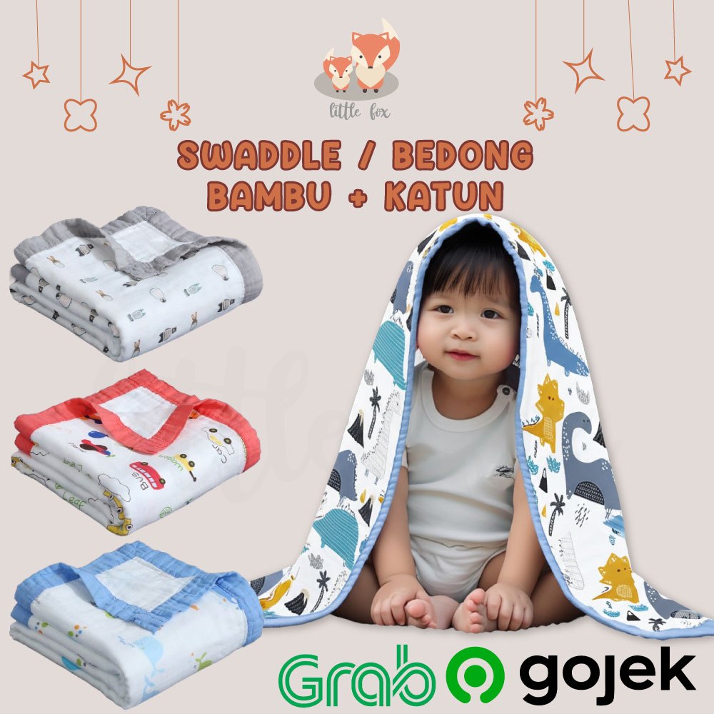 Jual Bedong / Selimut Baby / Handuk / Swadle Bayi Newborn 70% Bambu 30% ...