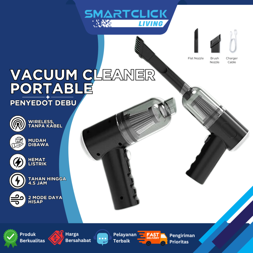 Jual SmartClick Vacuum Cleaner Portable Penyedot Debu Vakum Mobil Sofa ...