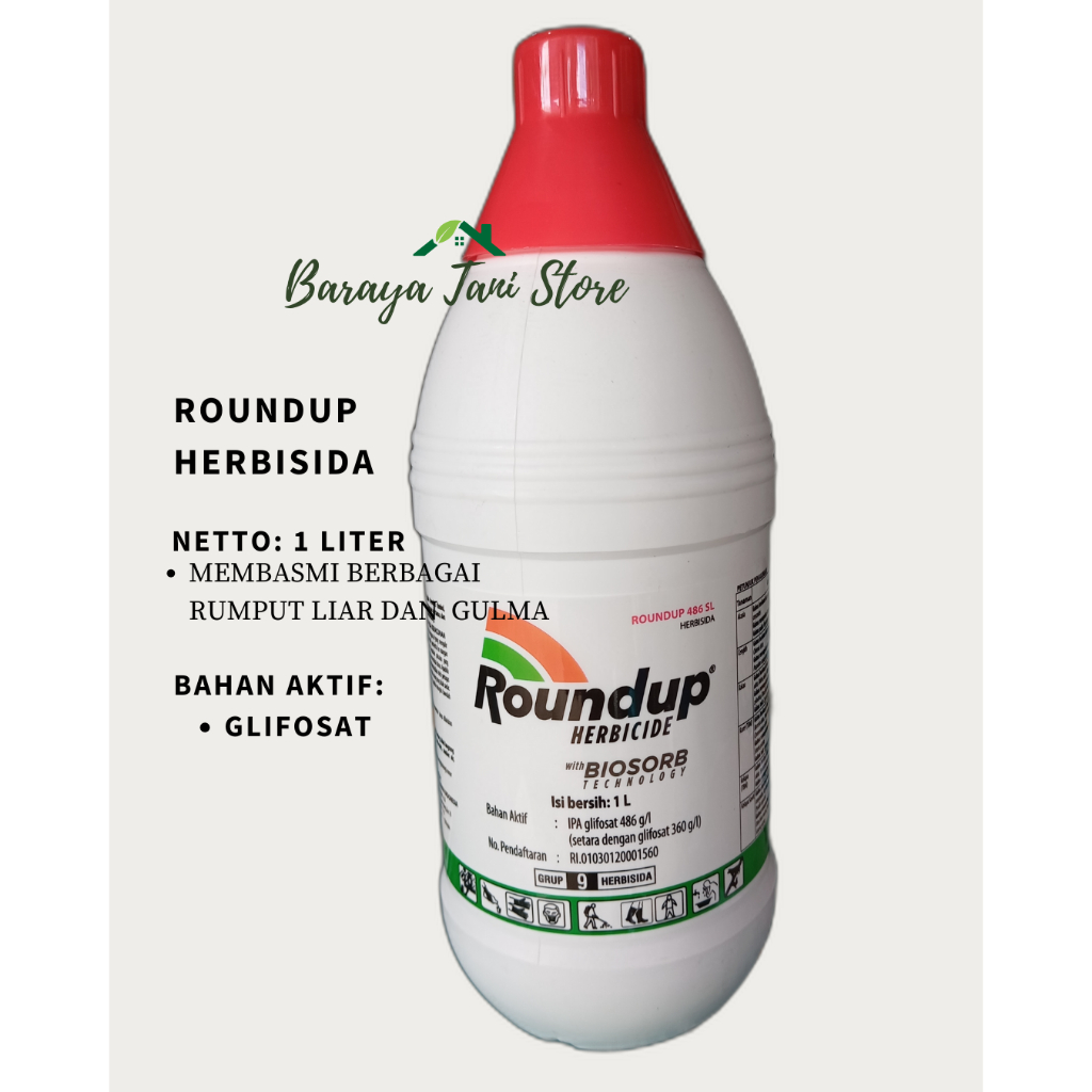Jual HERBISIDA ROUNDUP 486 SL 1 LITER HERBISIDA SISTEMIK PEMBASMI ...