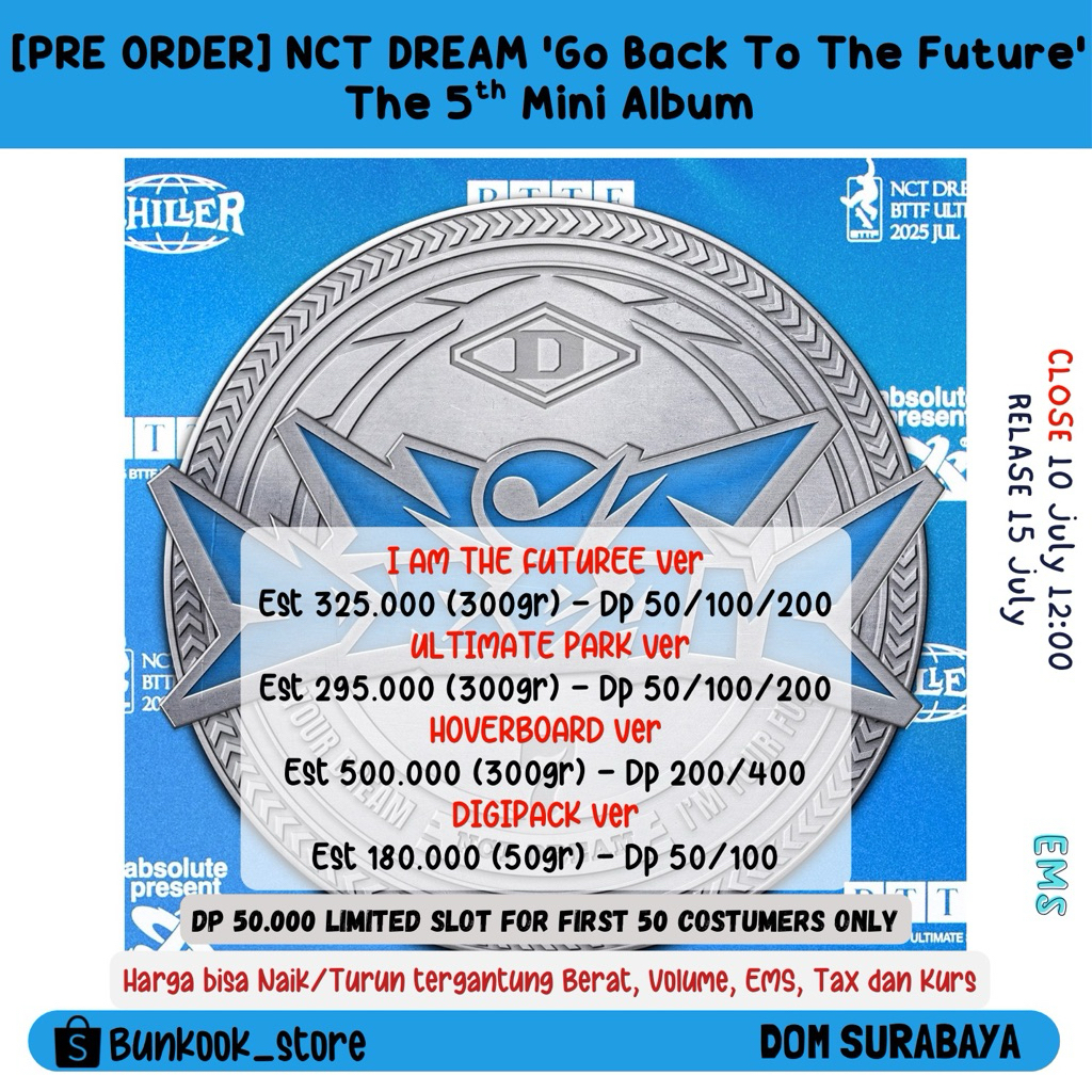 Jual [PRE ORDER] NCT DREAM ‘GO BACK TO THE FUTURE’ THE 5th FULL ALBUM DREAMSCAPE 4th SCAPE LUCKY ...