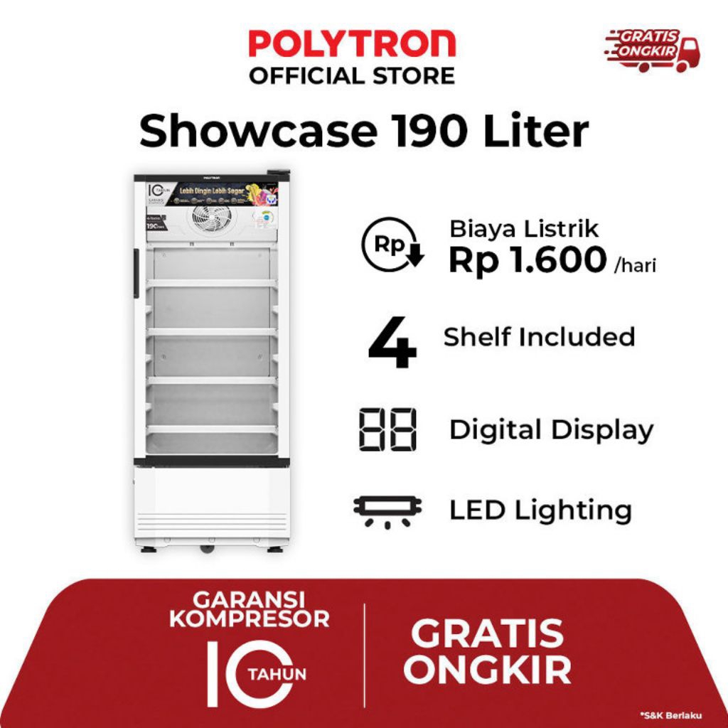 Jual POLYTRON Showcase 190 Liter SCN 190 | Shopee Indonesia