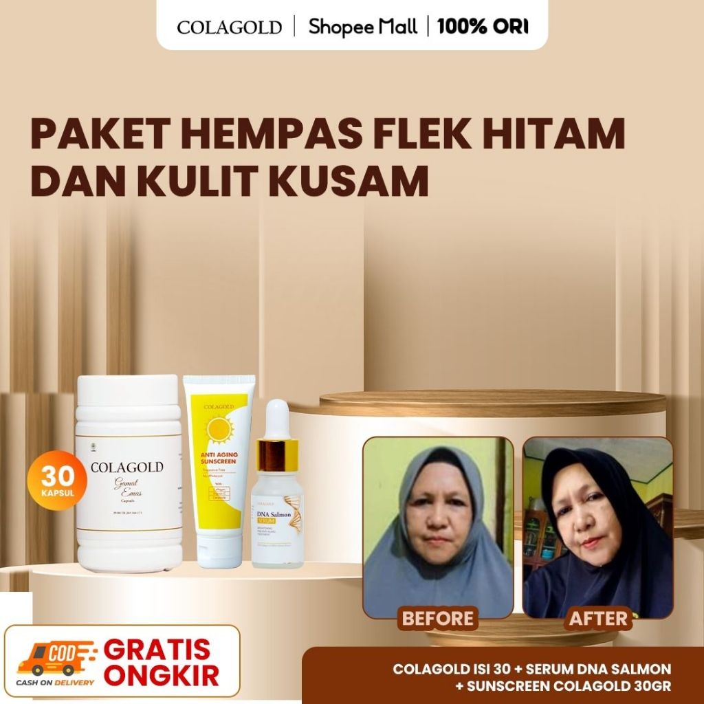 Jual Colagold Hempas Flek Hitam dan Kulit Kusam | Kapsul Isi 30 ...