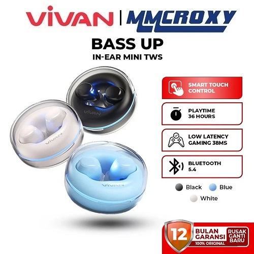 Jual Vivan Space Mini Earphone Bluetooth 5.4 Super Mini TWS Earbuds ENC ...