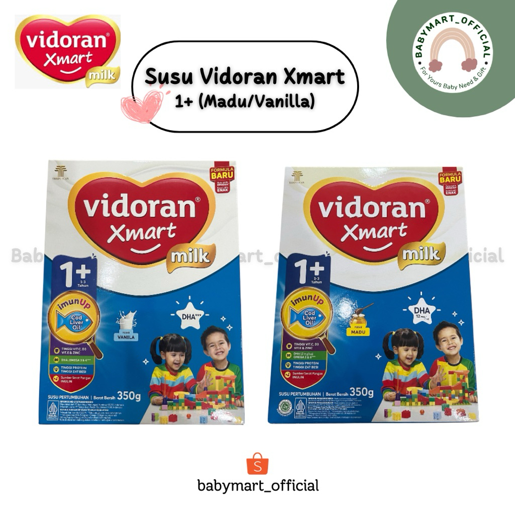 Jual Vidoran Xmart 1+ All Varian 350gr/600gr Susu Formula Pertumbuhan ...