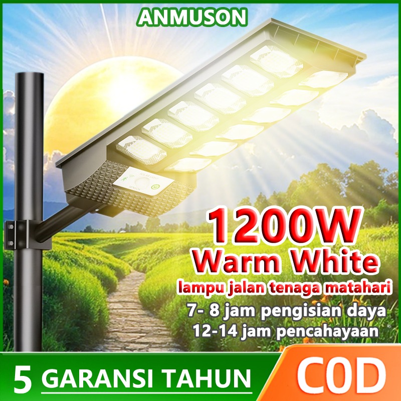 Jual ANMUSON 1200W lampu solar cell (WARNA KUNING) lampu jalan tenaga ...