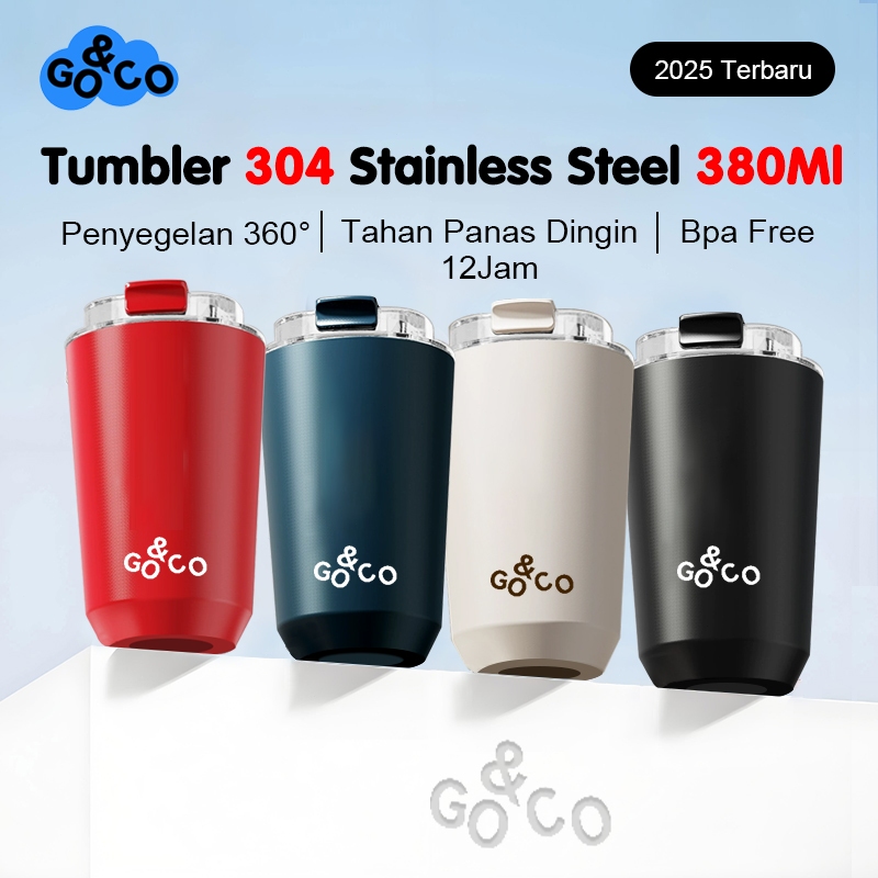 Jual GO&CO 380ml Tumbler Stainless Steel 304 Tahan Panas Dingin 12 Jam Botol Air Minum Bpa Free ...