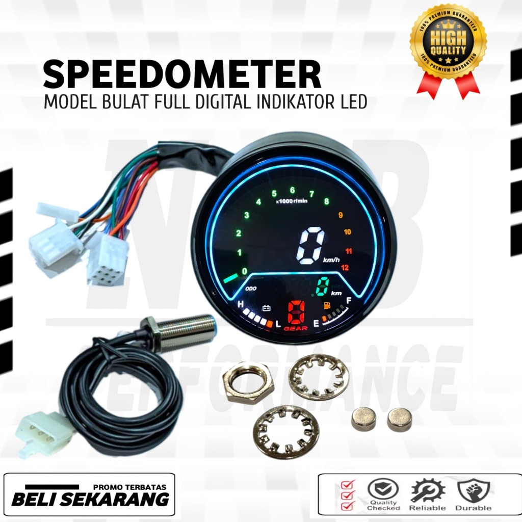 Jual Spidometer led babon led digital plus sensor speedometer babon ...