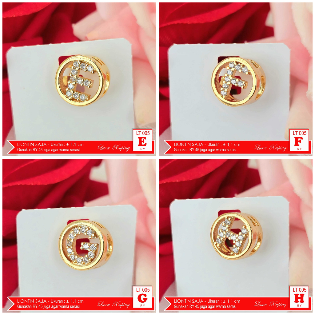 Jual Liontin Huruf LT 005 Tanpa Kalung Abjad Inisial Nama Perhiasan ...