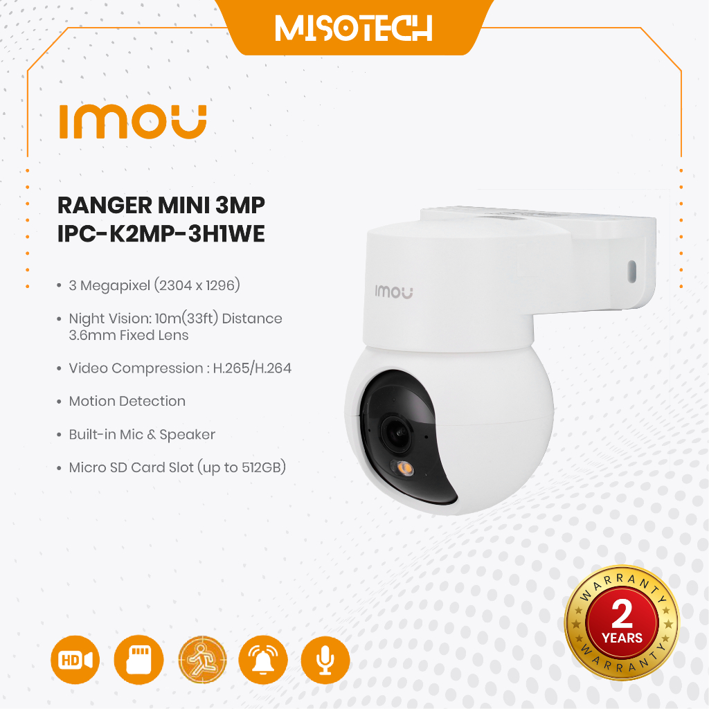 Jual Imou Ranger Mini 3MP 2K Wireless CCTV IP Pan-Tilt Indoor + Bracket ...