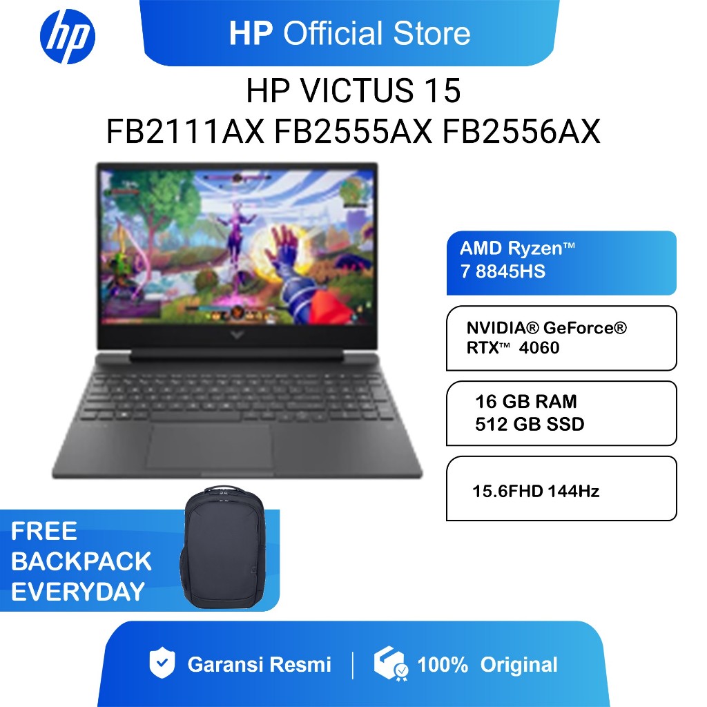 Jual HP VICTUS 15 RYZEN 7 8845HS RTX 4060 16GB 512GB SSD 15.6FHD 144HZ ...