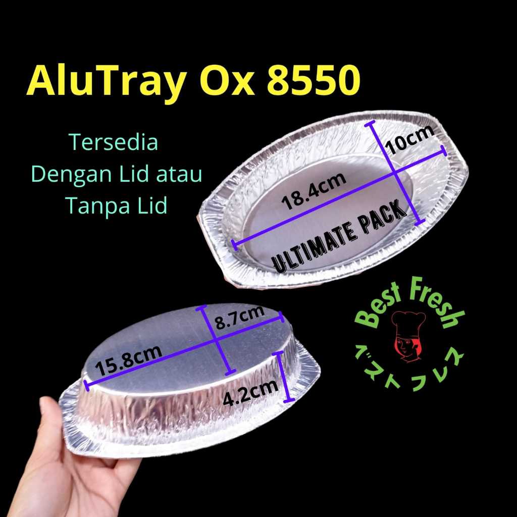 Jual Aluminium Foil Tray OX 8550 (10PCS) Wadah Aluminium Foil | Shopee Indonesia