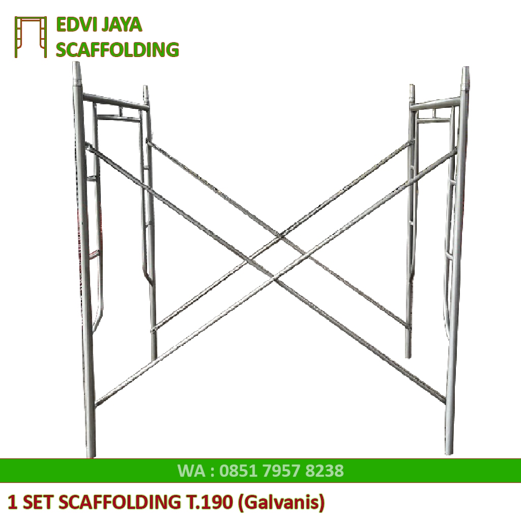 Jual 1 Set Scaffolding Steger Main Frame 190 Perancah Galvanis ...