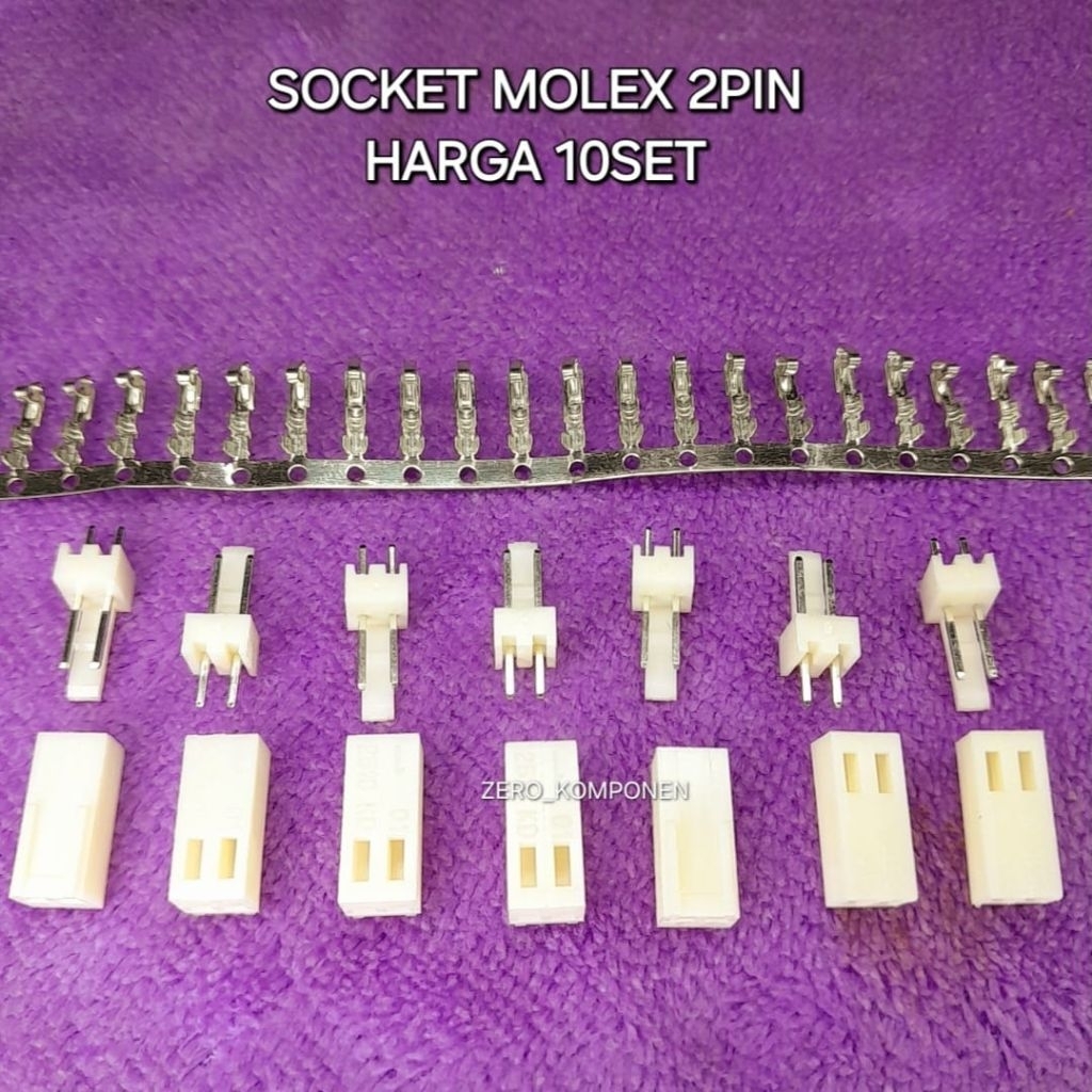 Jual SOCKET MOLEX 2PIN CONEKTOR MOLEX 2 PIN 10SET | Shopee Indonesia