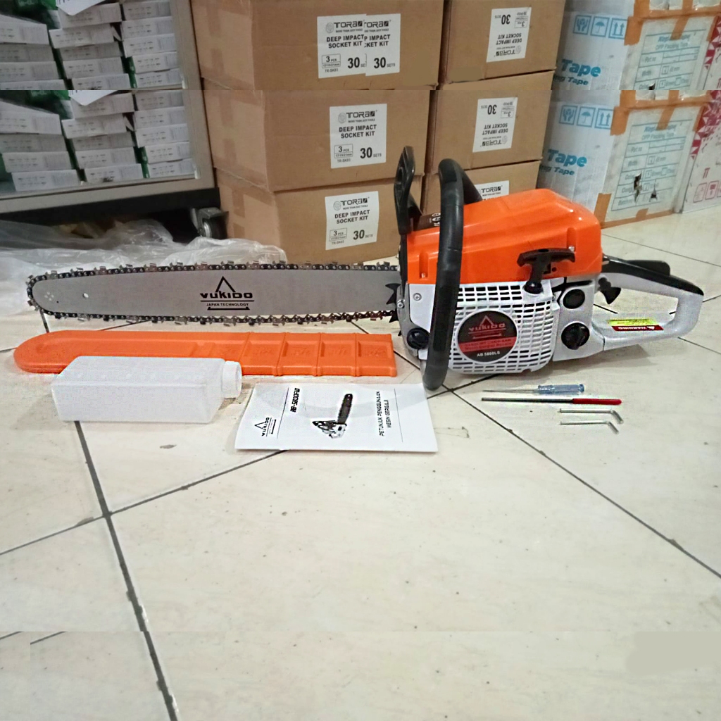 Jual YUKIDO Mesin Potong Kayu 58CC Mesin sinso senso Chainsaw 2Tak ...