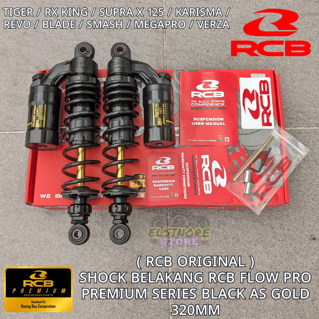 Jual SHOCK BELAKANG RCB FLOW PRO RX KING/BLADE/TIGER/SUPRA 320MM KLIK ...
