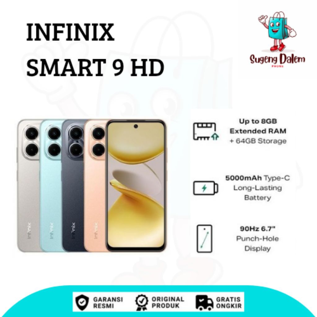 Jual Infinix Smart 9 HD 3/64GB 4/64GB Garansi Resmi | Shopee Indonesia