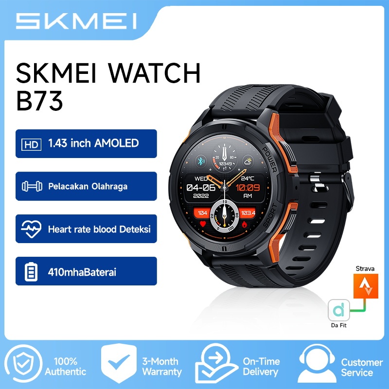 Jual SKMEI smartwatch AMOLED HD Screen Fitness Tracker Colour Display ...