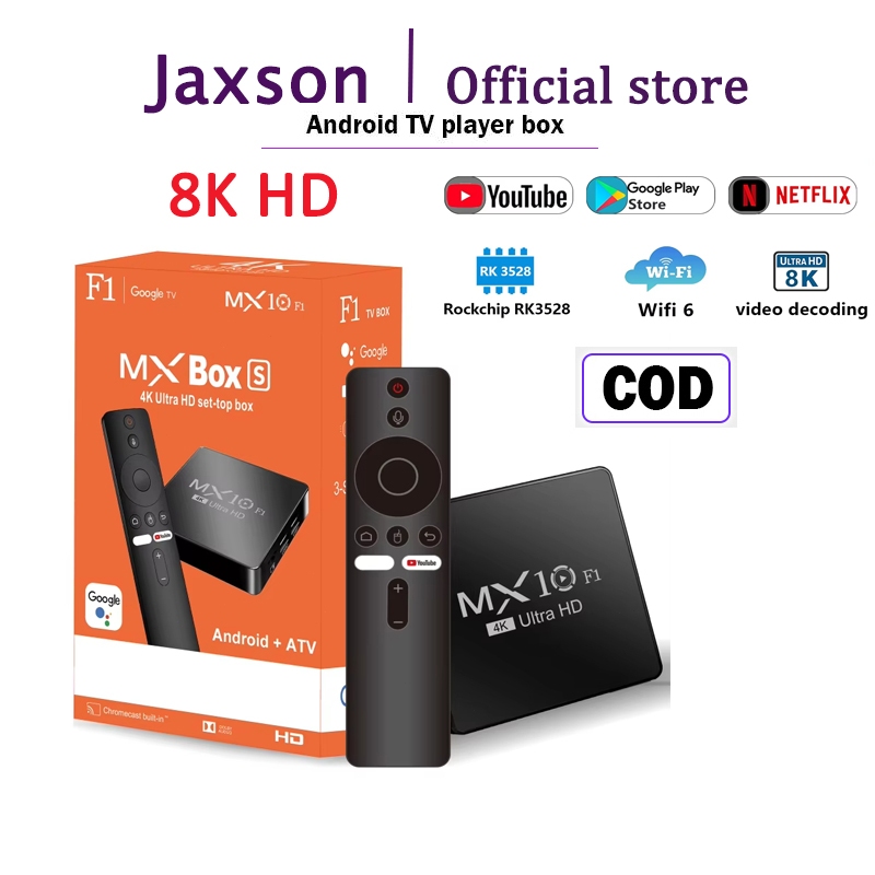 Jual MX10 F1 Android Tv Box 8K Full HD Smart Tv Box RAM 2GB ROM 16GB ...