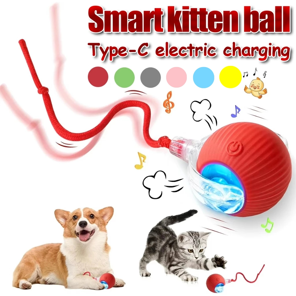 Jual NIUMO Mainan Anjing Kucing Bola Listrik Bergulir Cerdas LED Laser ...