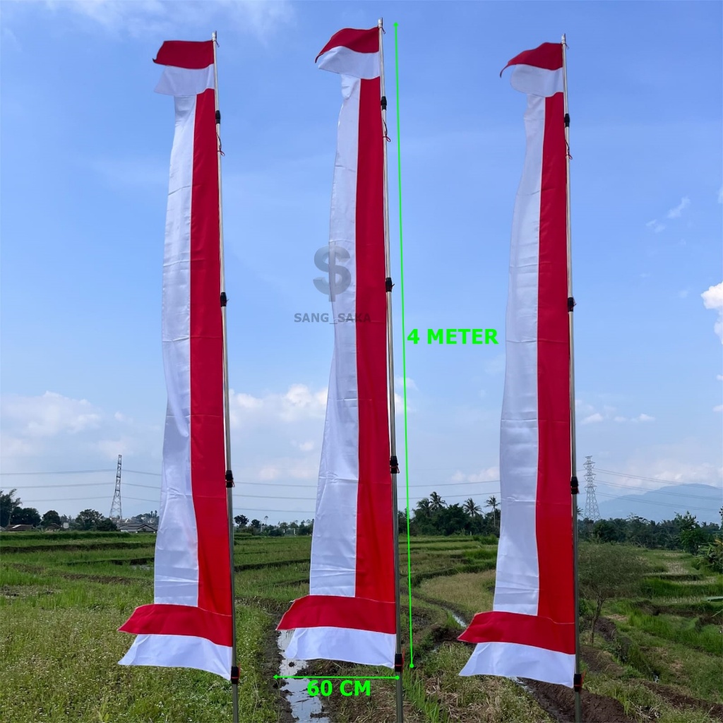 Jual BENDERA UMBUL - UMBUL LAYUR TINGGI 4 METER MERAH PUTIH POLOS | Shopee Indonesia