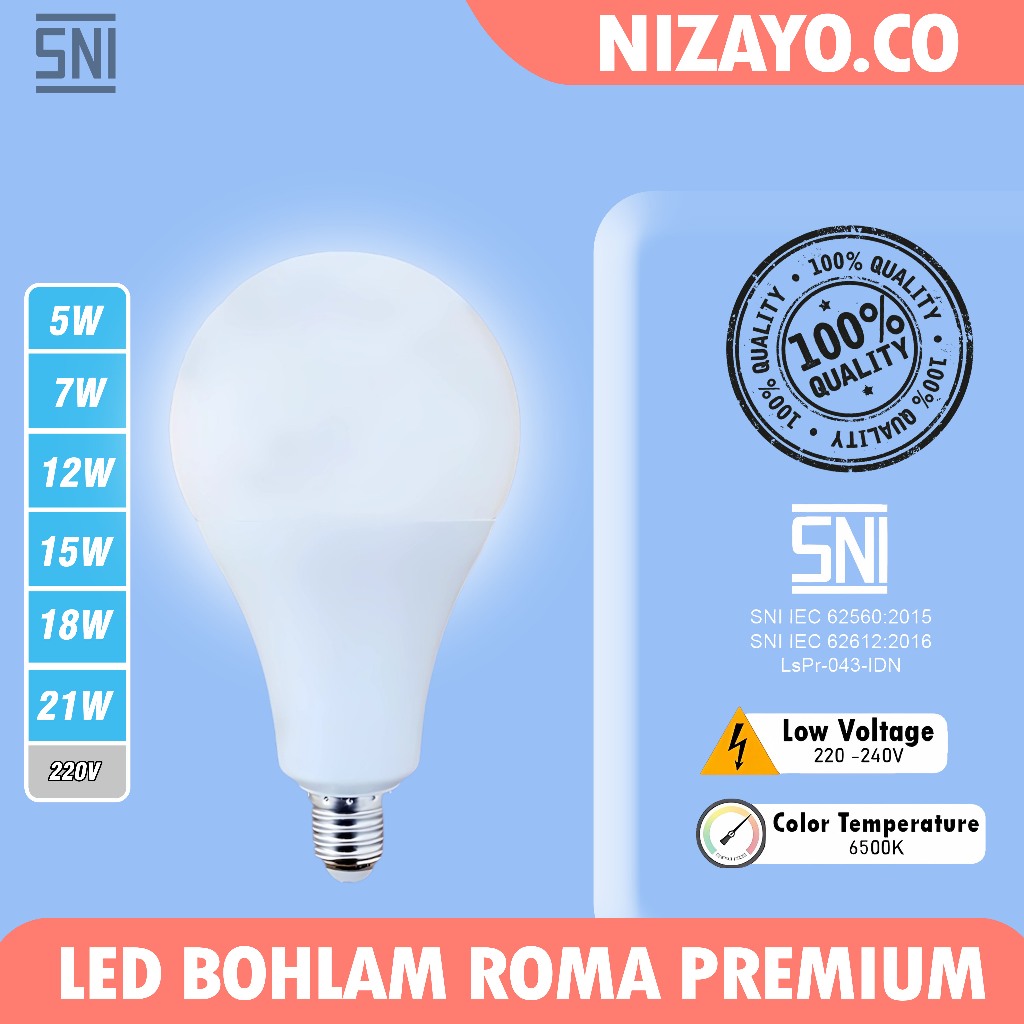 Jual Lampu Roma LED Warna Putih Terang 5-21 Watt / Lampu bohlam Wodi ...