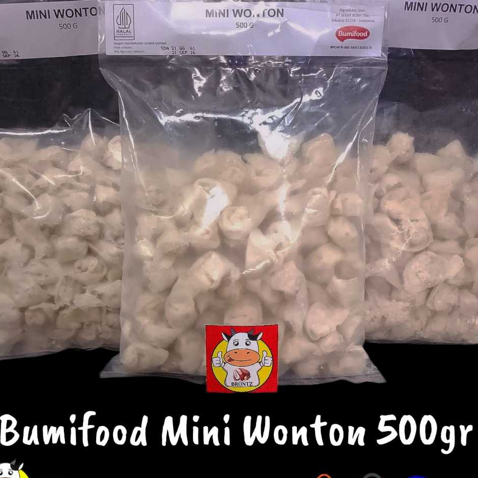 Jual BUMIFOOD MINI WONTON 500GR-FROZEN FOOD-BRONTZ JOGJA | Shopee Indonesia