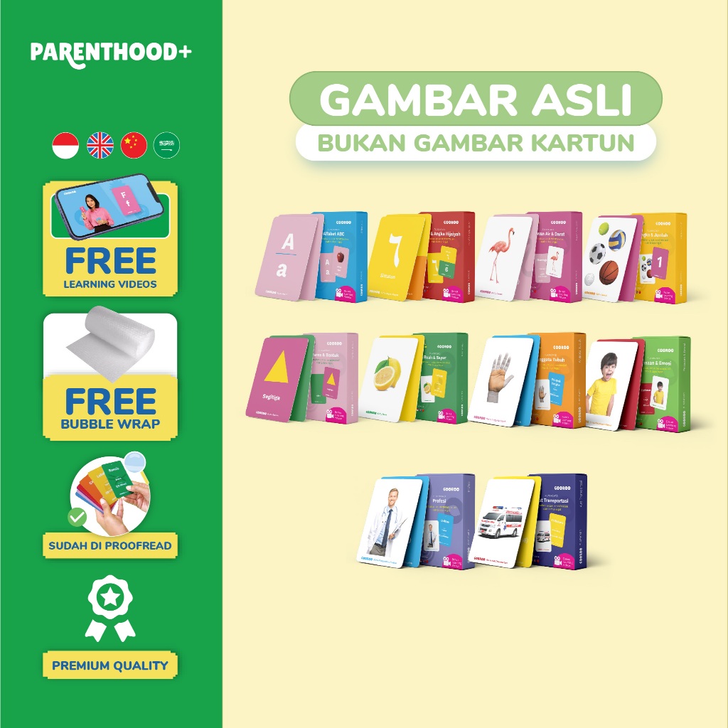 Jual GOOROO - Flash Card Mainan Kartu Edukasi Anak Bayi Balita 1-6 ...