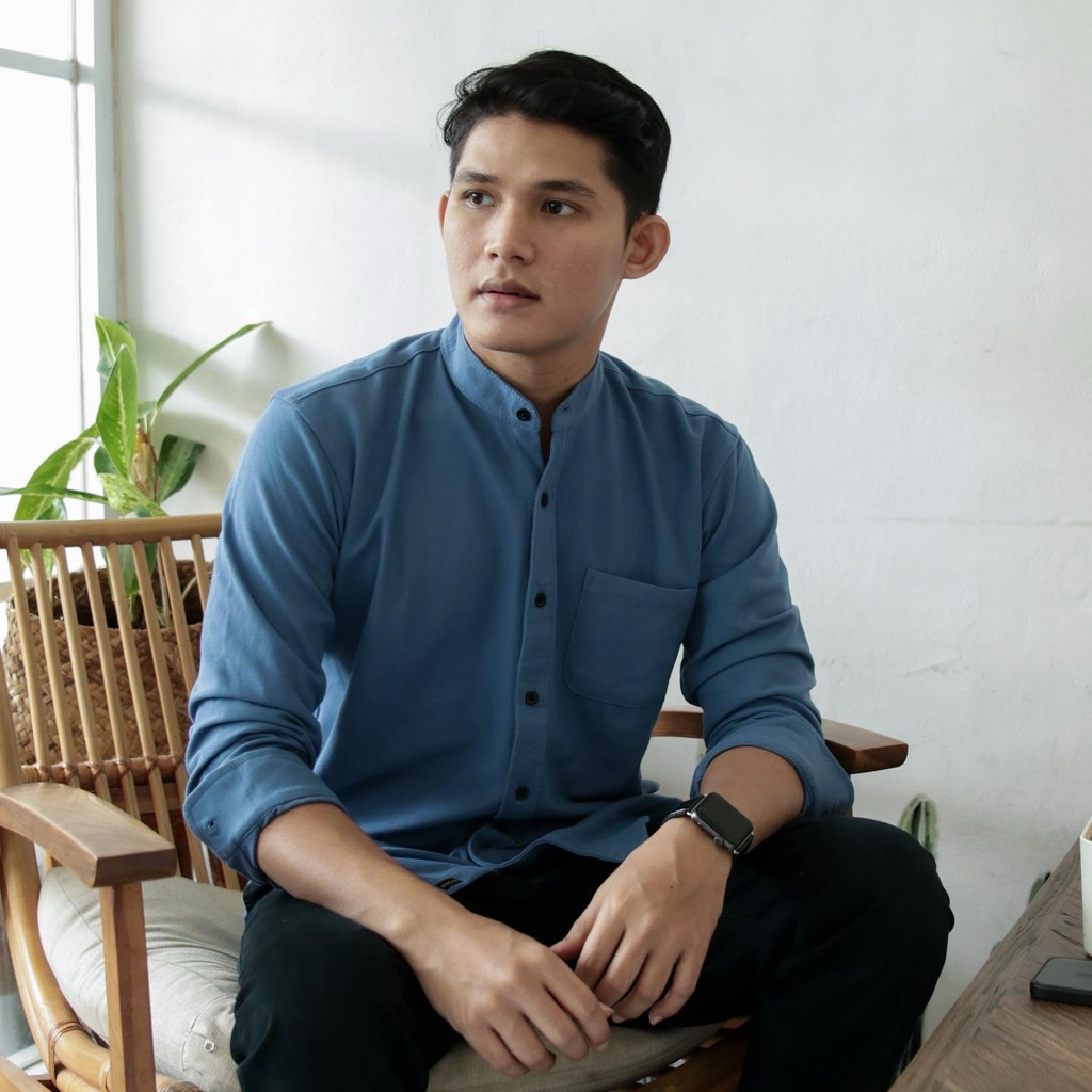 Jual Basicale Kemeja Katun Pique Steel Blue Biru Denim Baju Pria Katun ...