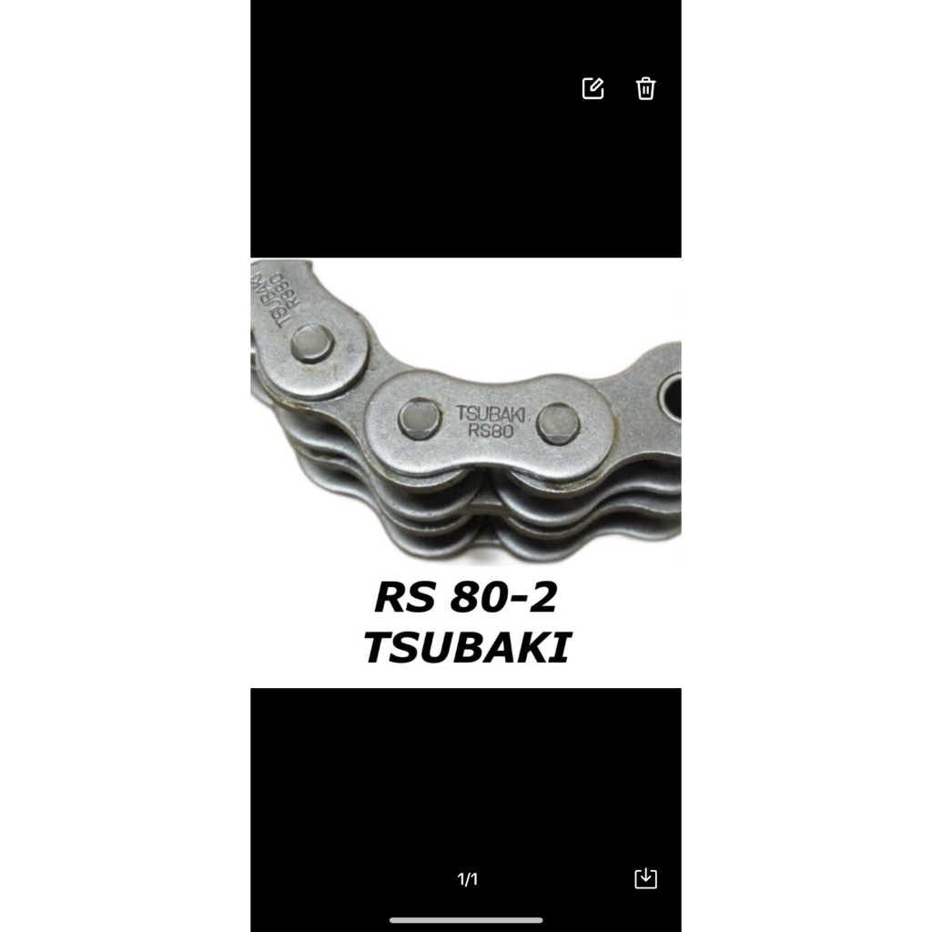 Jual ROLLER CHAIN RS 80-2 TSUBAKI JAPAN (RANTAI SPROCKET DOUBLE ...