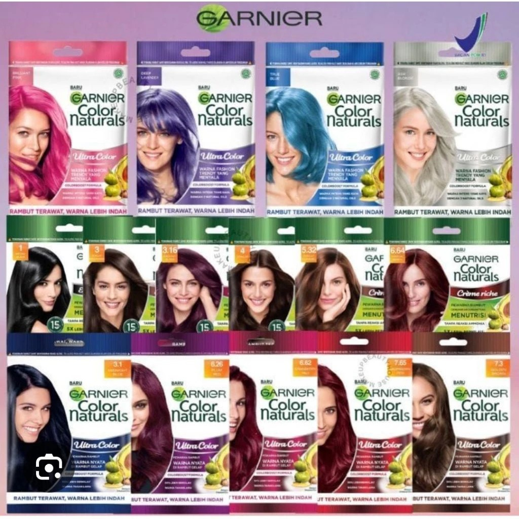 Jual Garnier Hair Color Sachet / Garnier Pewarna Rambut Sachet/Garnier ...