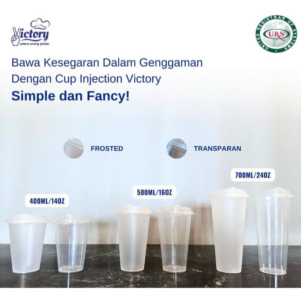 Jual Gelas Cup PP Injection Plastik / Thinwall Datar dan Oval Bening 12 ...