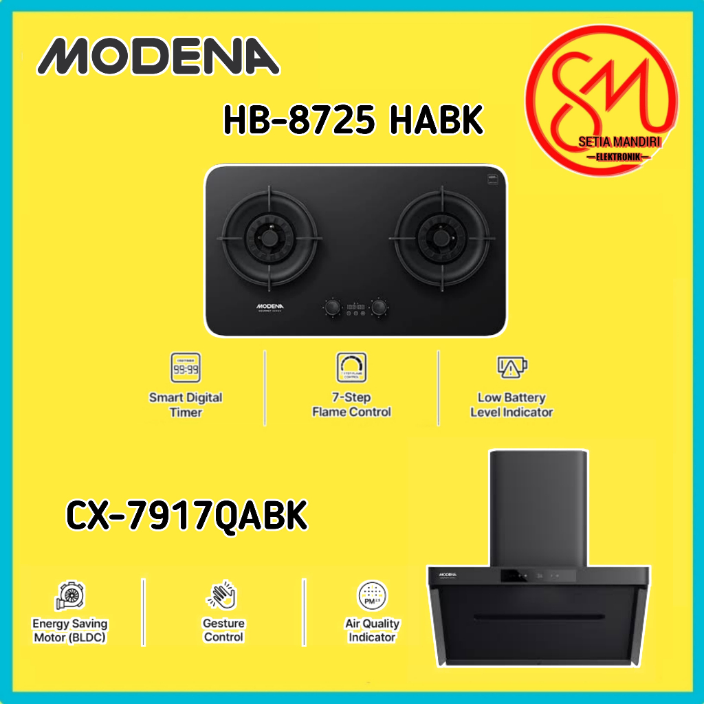 Jual MODENA Kompor Gas Tanam SEAMLESS 2 Tungku - Built-in Gas Hob - BH ...