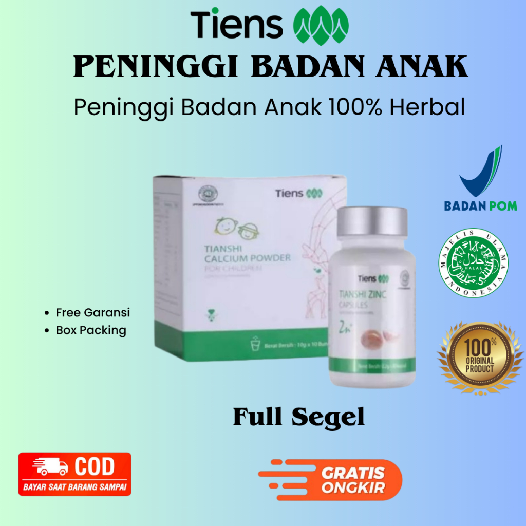 Jual Susu Kalsium Peninggi Badan Anak Original Tiens Dan Suplemen Zinc ...