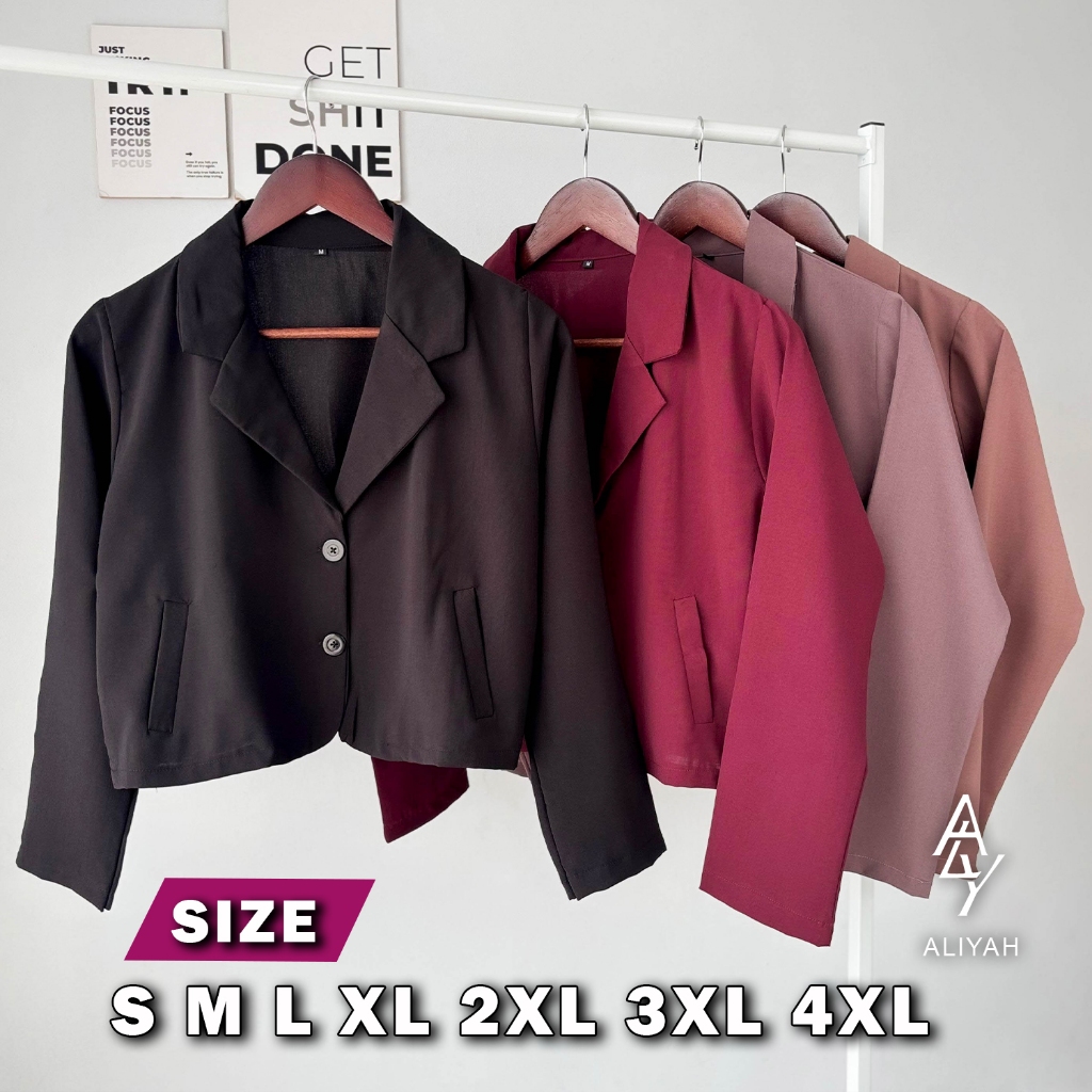 Jual Mirabel Crop Top Blazer Size S M L XL XXL XXXL XXXXL 2XL 3XL 4XL ...