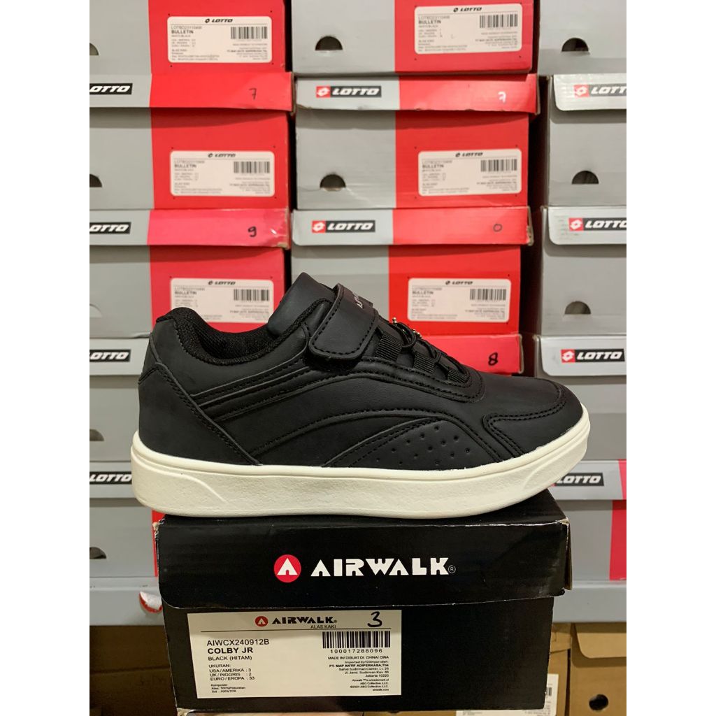 Jual Airwalk Colby Jr Black Kids Shoes Original | Shopee Indonesia