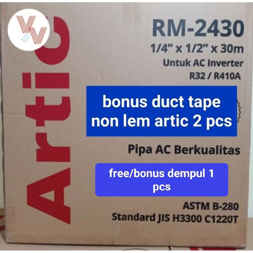 Jual Pipa AC artic 1/4 + 1/2 panjang +/- 31 meter/roll untuk AC 1,5 pk ...