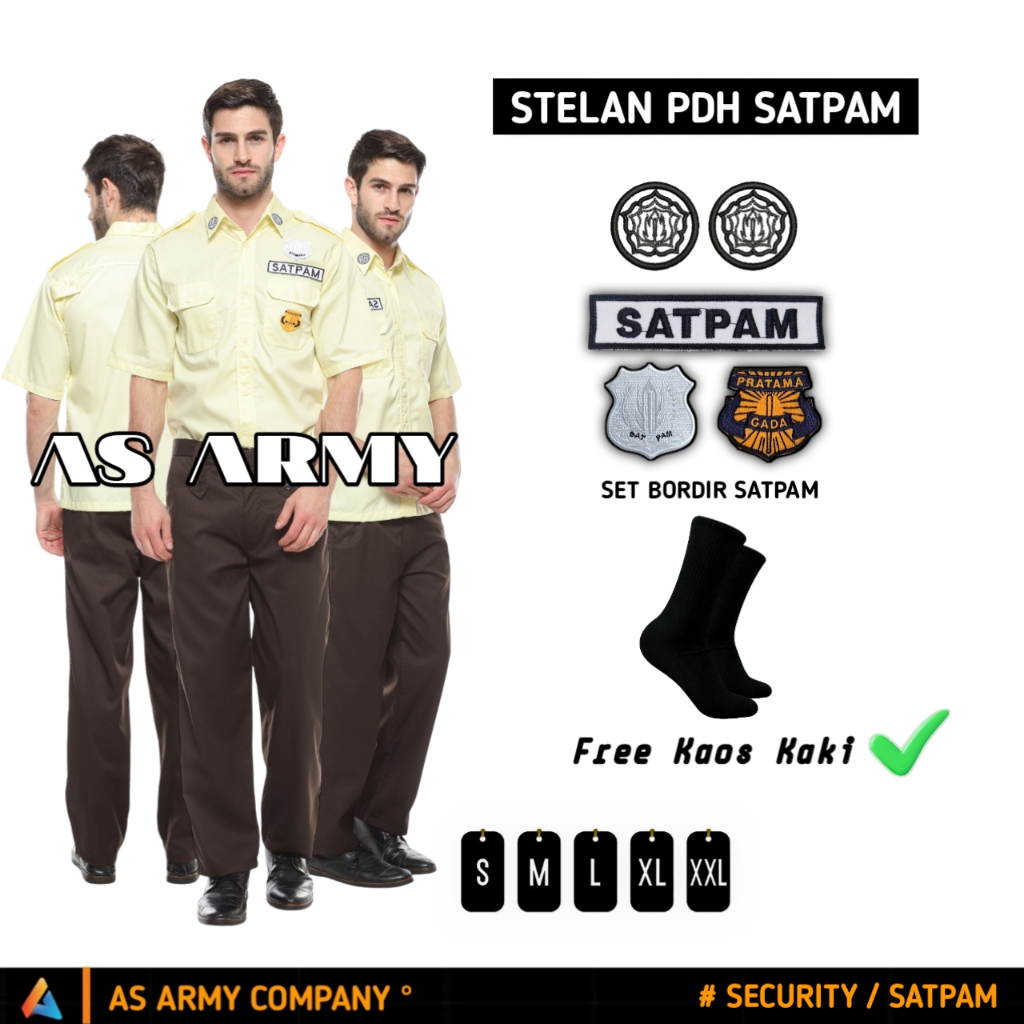 Jual Baju Security Seragam PDH PDL Satpam Security Cream Krem 2025 Seragam Satpam Terbaru Baju ...