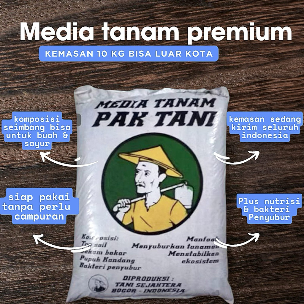 Jual Media Tanam premium Pak Tani Sedang ukuran 10kg pengiriman seluruh ...