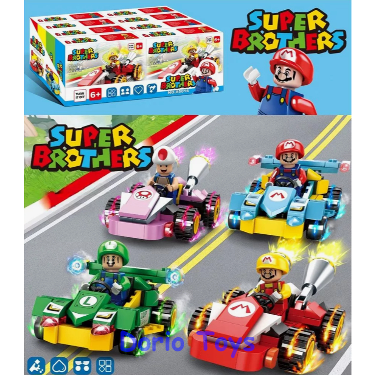 Jual Mainan Bricks Mobil Balap Super Mario - Koleksi Karakter Mario ...