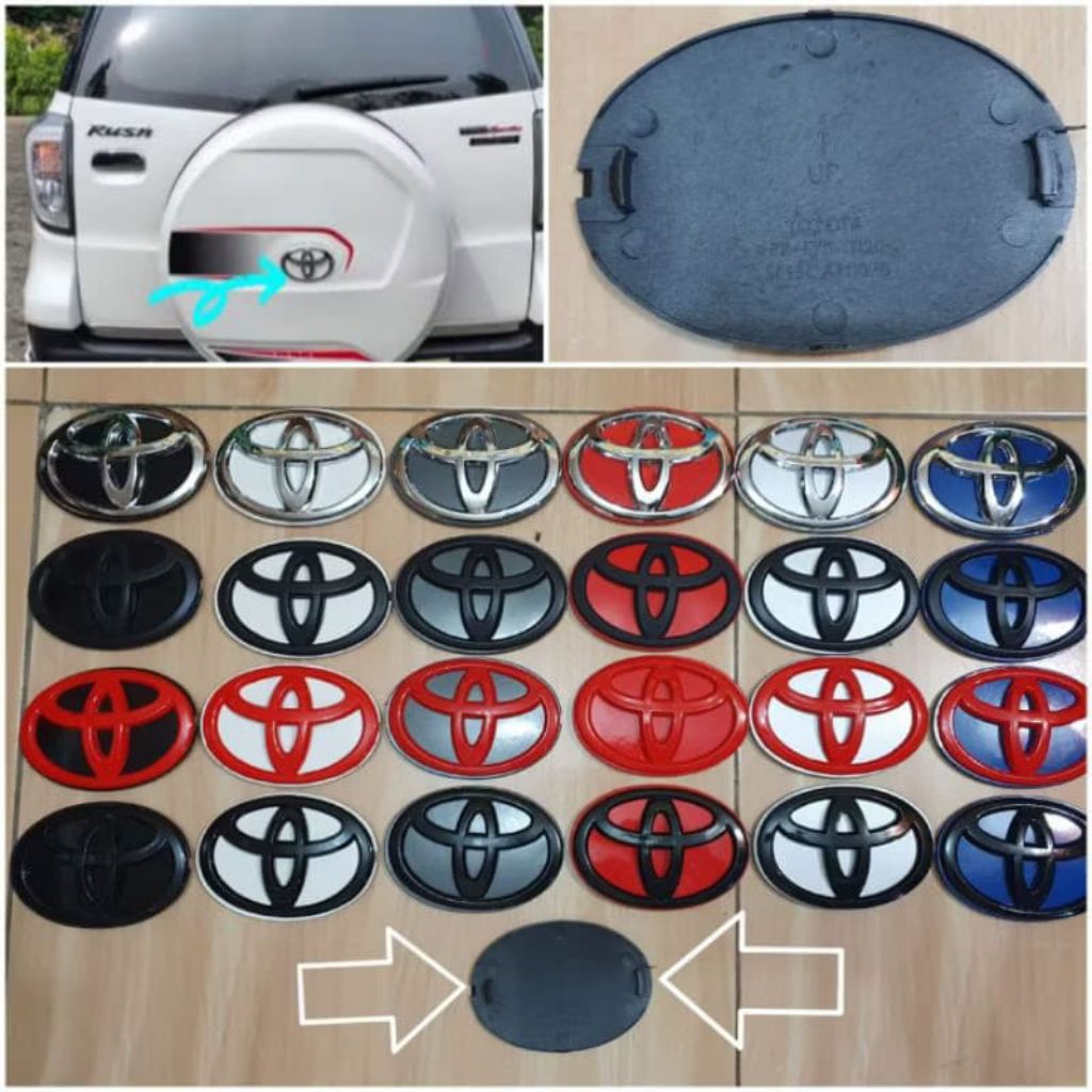 Jual Emblem Logo Cover Tutup Ban Serep Toyota Rush 2016-2017 Kaki 2 ...