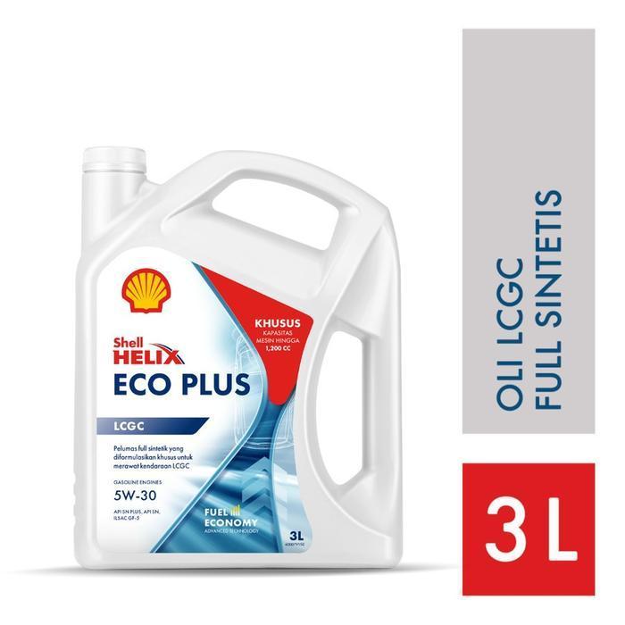 Jual Shell Helix ECO PLUS 5W-30 3 Liter (Oli Mesin LCGC Full Synthetic ...