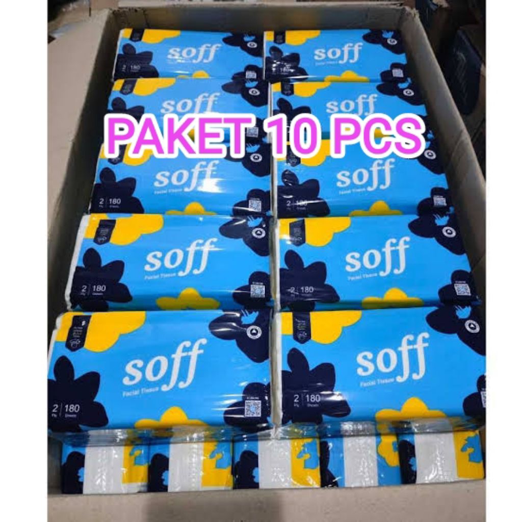 Jual Tisu SOFF 180 sheet ( PAKET 10 PCS) | Shopee Indonesia