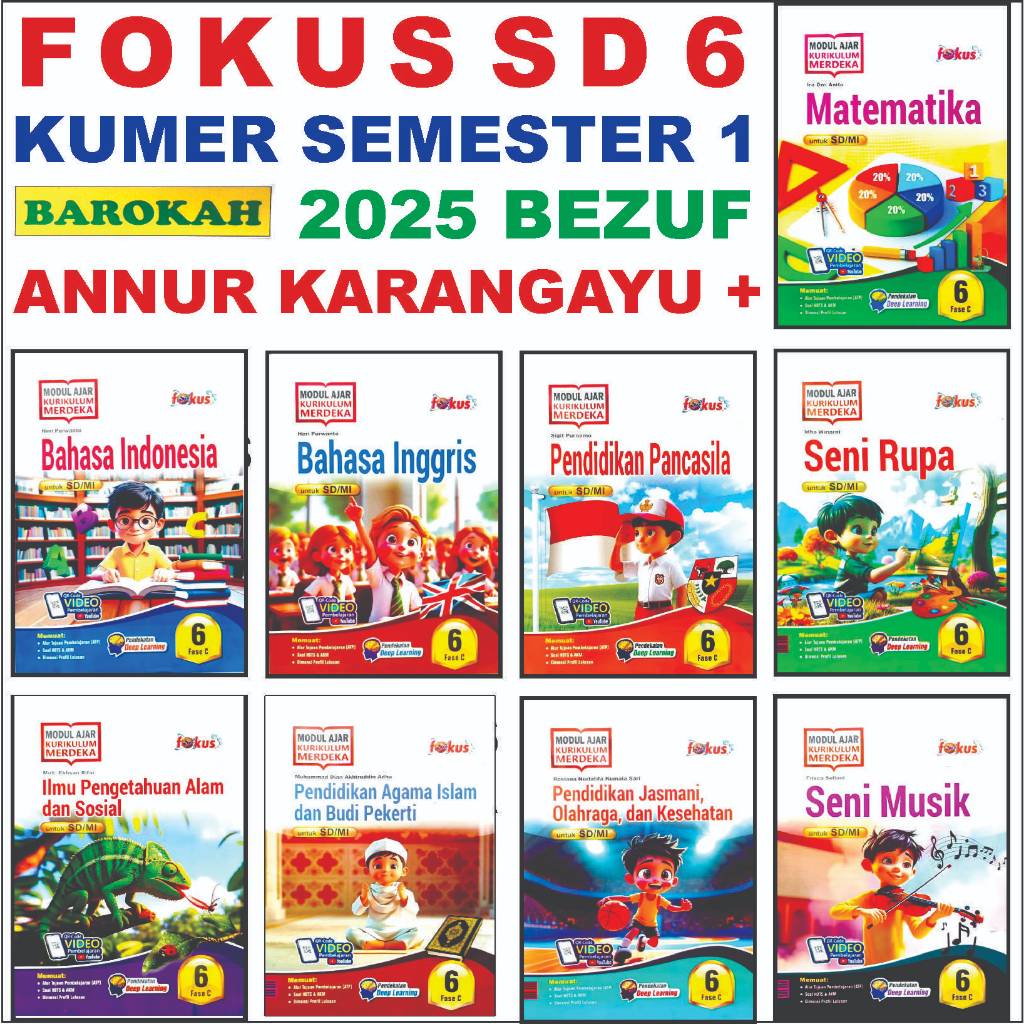 Jual Bazuf6 Buku Lks Sd Kelas 6 Soal Ulangan Kurikulum Merdeka Modul Ajar FOKUS Barokah Latihan ...