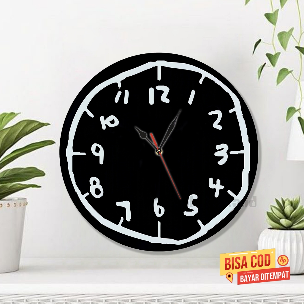 Jual Jam dinding Unik Bulat minimalis untuk dekorasi ruangan Estetik ...