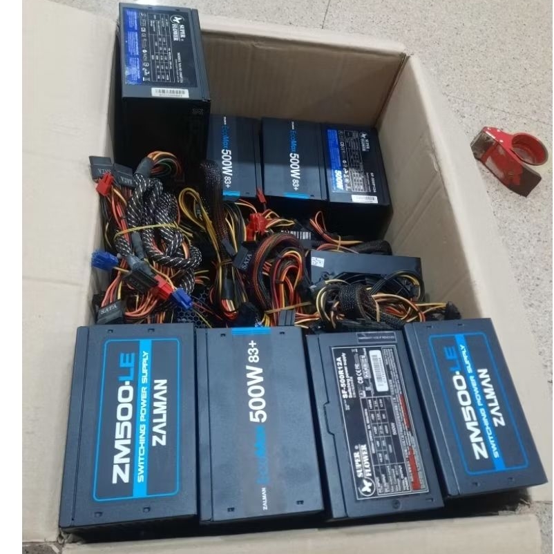 Jual Psu Power Supply 500 Watt Pure (6+2) 2x Pin Power Vga Merk Zalman ...