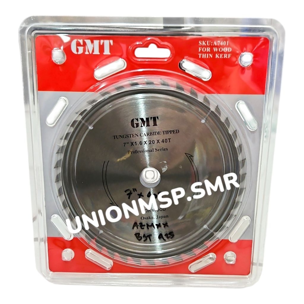 Jual Mata Potong Kayu GMT New Pack 7 Inch 40T TCT Circular Saw Blade | Mata Circular Saw 7" 40 ...