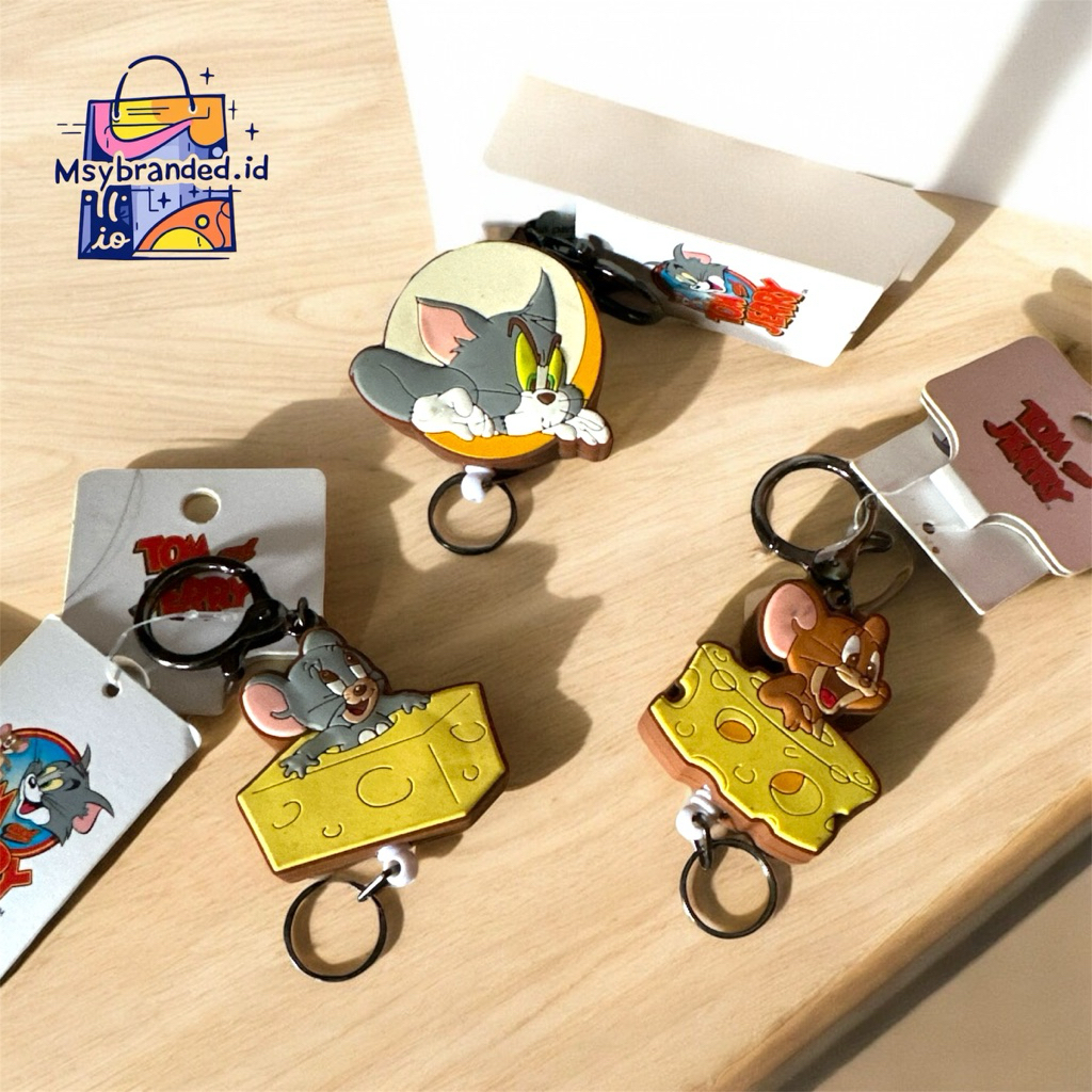 Jual MINISO TOM JERRY KEYCHAIN RECTRACTABLE GANTUNGAN KUNCI PVC ...